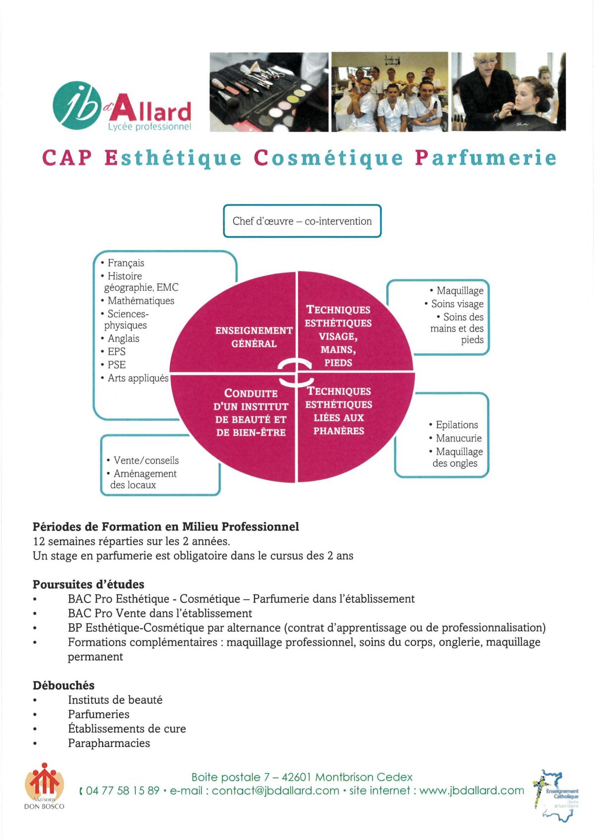 CAP Esthétique Cosmétique Parfumerie - Lycée JB d'Allard