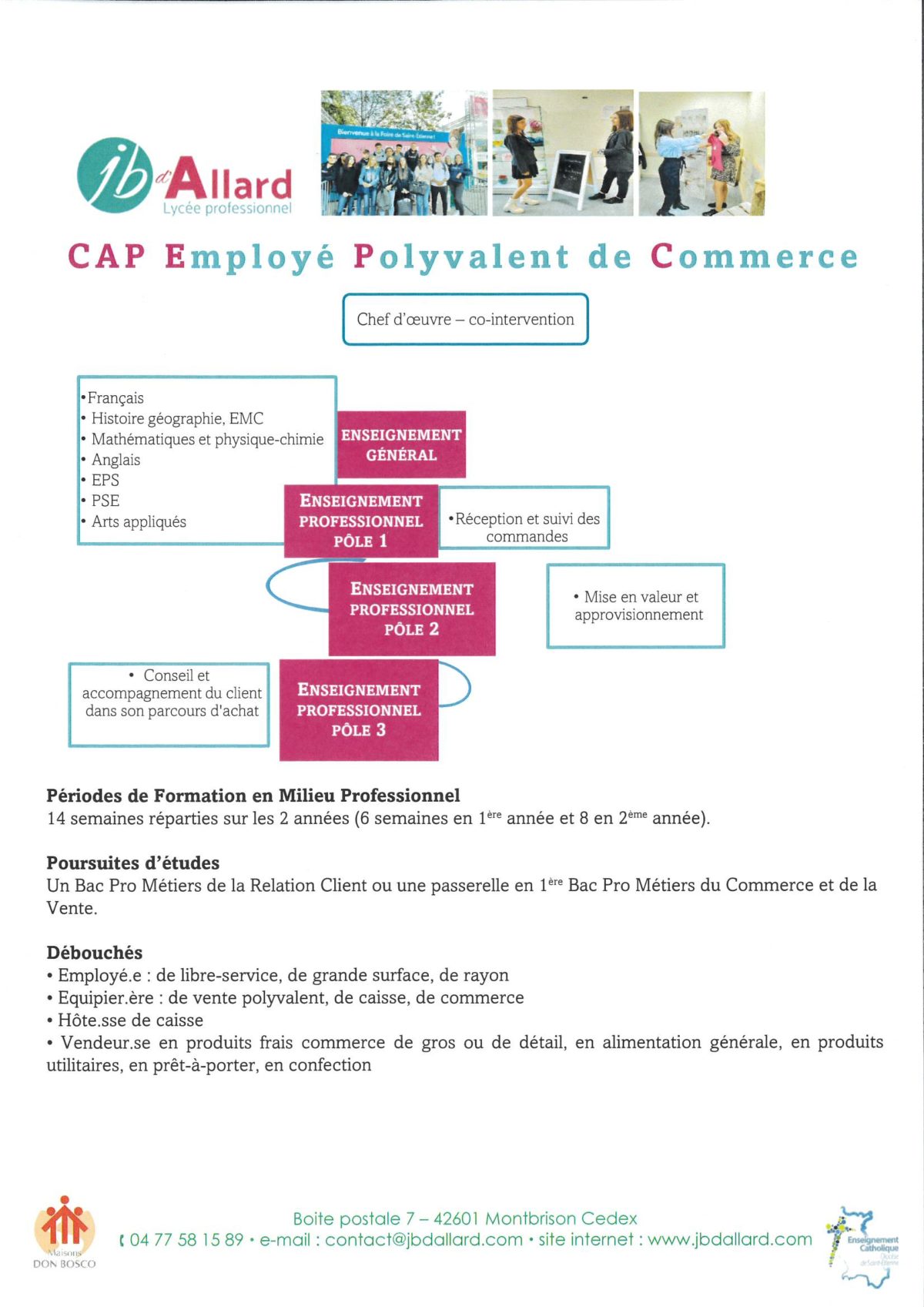 CAP équipier polyvalent de commerce - Lycée JB d'Allard